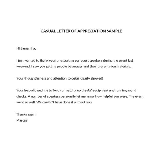 23+ Appreciation Letter Samples [How to Write] Free Templates