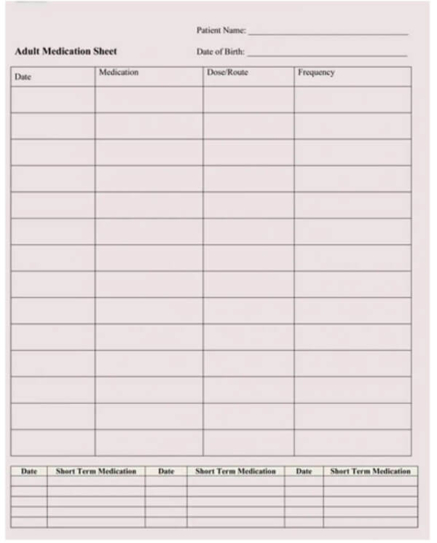 25 Free Medication List Templates For Patients & Caregivers