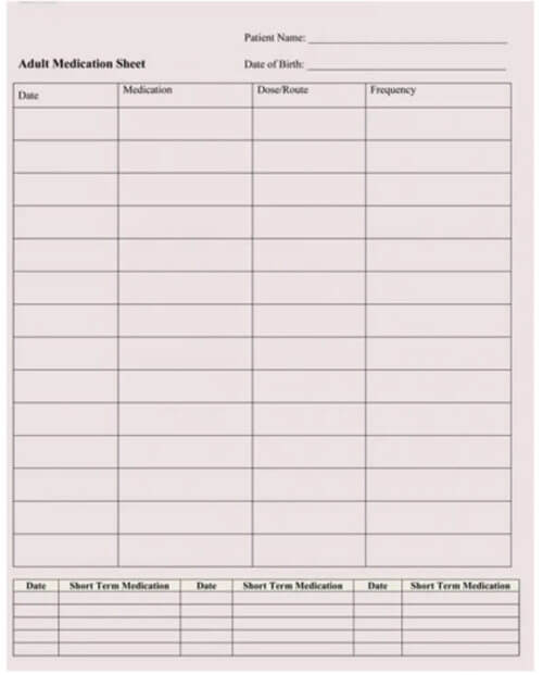 25 Free Medication List Templates For Patients & Caregivers