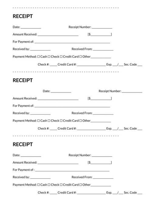 30 Free Payment Receipt Templates (Word | Excel)