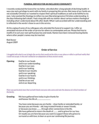 25 FREE Funeral Program Templates (Word format) - Edit & Print