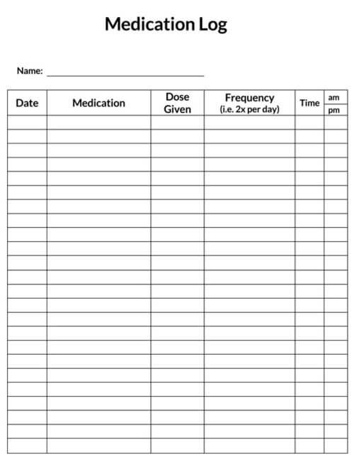 25 Free Medication List Templates For Patients & Caregivers