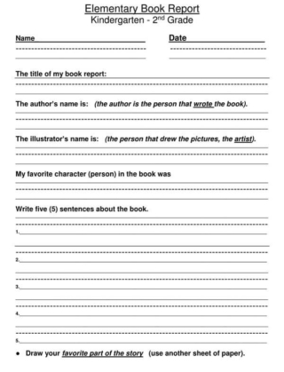 30 Free Book Report Templates | How to Outline (Format)
