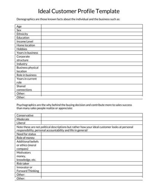 27 Free Customer Profile Templates [How to Create] + Tips