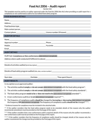 50 Free Audit Report Templates [Format] - Internal, External