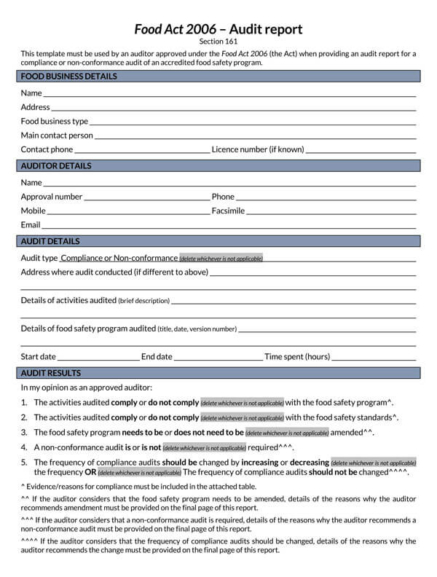 50 Free Audit Report Templates [Format] - Internal, External