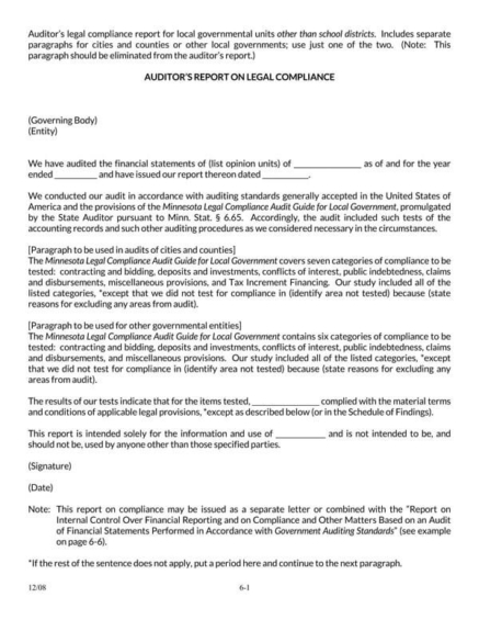 50 Free Audit Report Templates [Format] - Internal, External