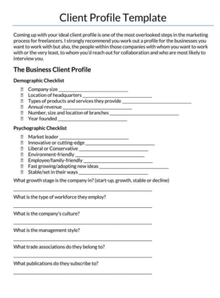 27 Free Customer Profile Templates [How to Create] + Tips