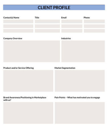 27 Free Customer Profile Templates [How to Create] + Tips