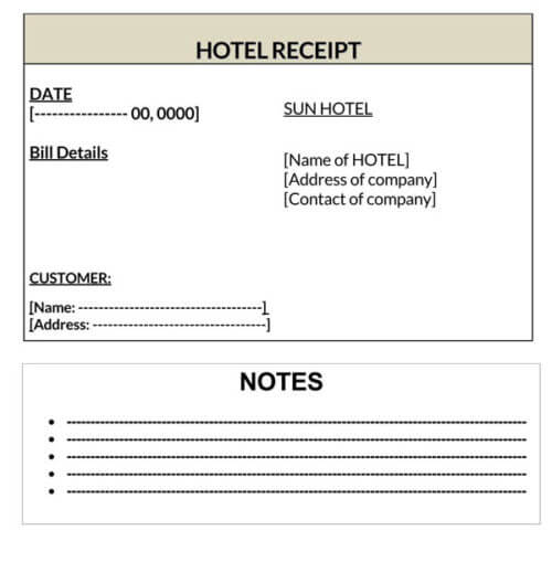 28 Free Hotel Receipt (Invoice) Templates - Word | PDF | Excel