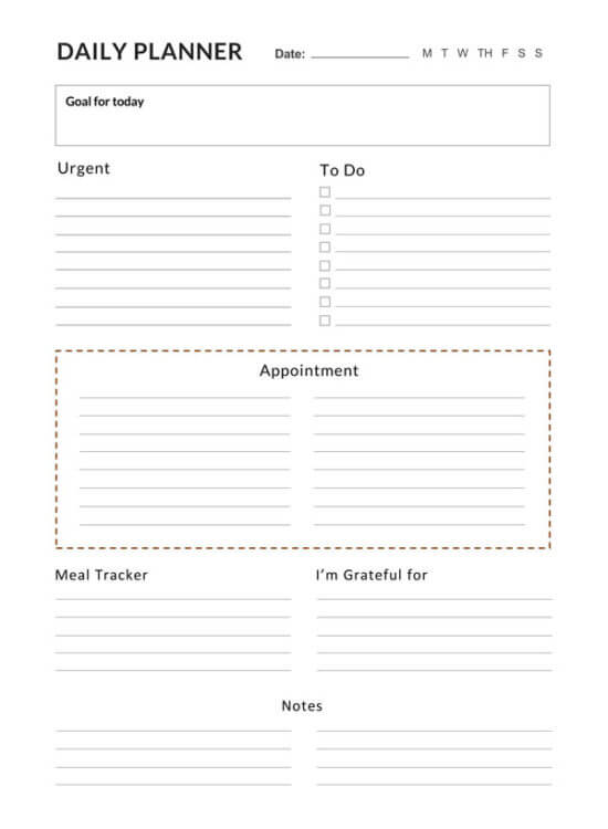 25 Free Printable Daily Planner Templates | Word - PDF