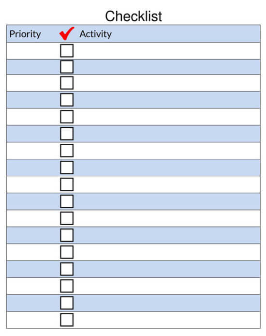 44 Free To-Do List & Checklist Templates (Word, Excel, PDF)