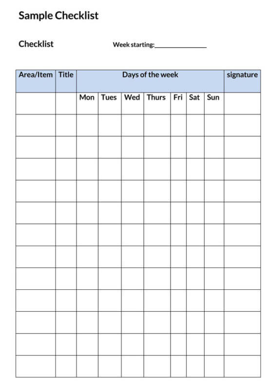 44 Free To-Do List & Checklist Templates (Word, Excel, PDF)