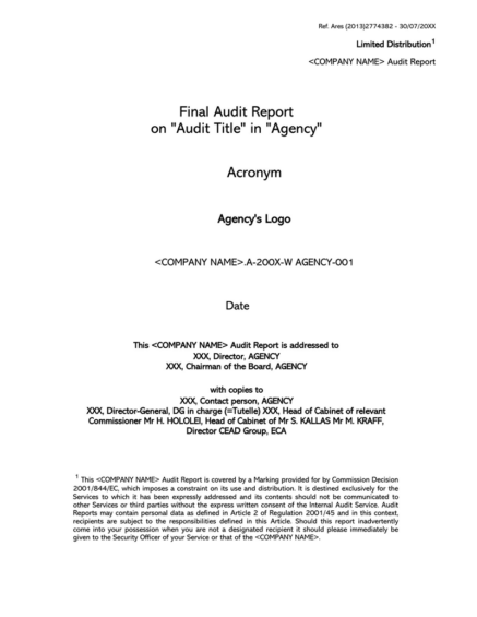 50 Free Audit Report Templates [Format] - Internal, External