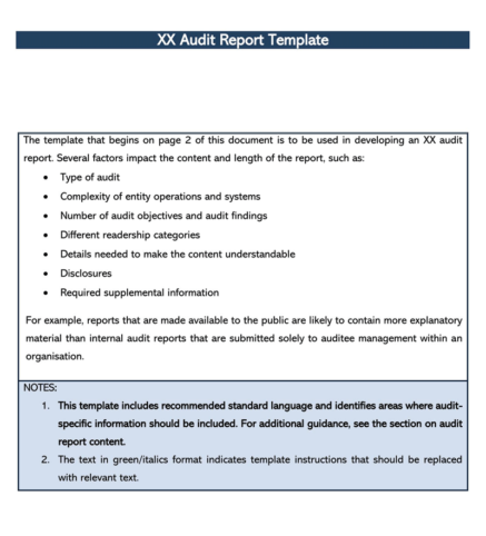 50 Free Audit Report Templates [Format] - Internal, External