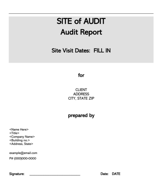 50 Free Audit Report Templates [Format] - Internal, External