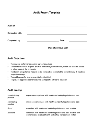 50 Free Audit Report Templates [Format] - Internal, External