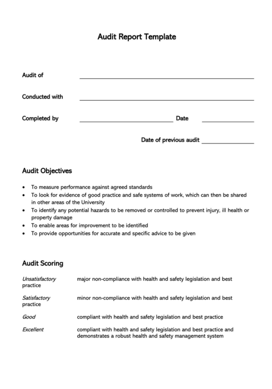50 Free Audit Report Templates [Format] - Internal, External