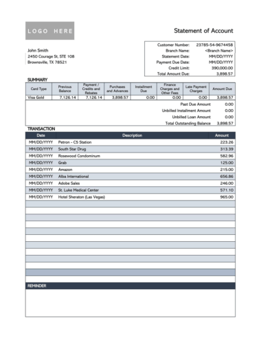 24+ Free Personal Bank Statement Templates (Word - Excel)