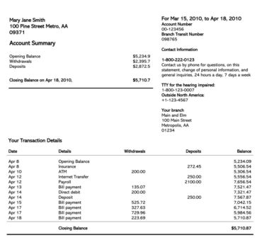 24+ Free Personal Bank Statement Templates (Word - Excel)