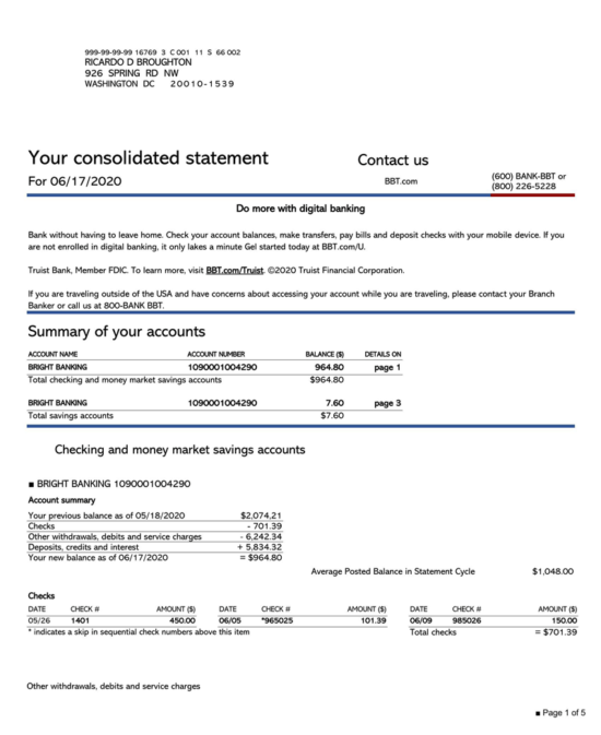 24+ Free Personal Bank Statement Templates (Word - Excel)