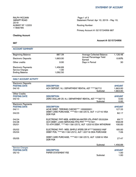 24+ Free Personal Bank Statement Templates (Word - Excel)