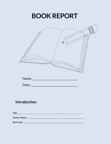 30 Free Book Report Templates | How to Outline (Format)