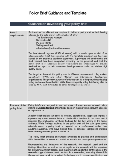 How to Write a Policy Brief | 22 Free Templates and Examples