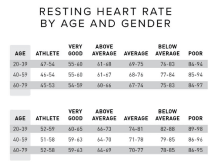 Printable Resting Heart Rate Charts by Age (Men & Women)