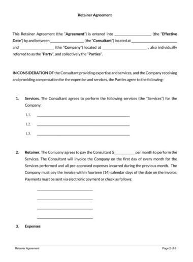 Retainer Agreement Templates (Samples) | Guide & Tips