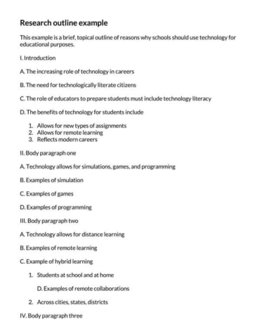 7 Best Research Paper Outline Examples