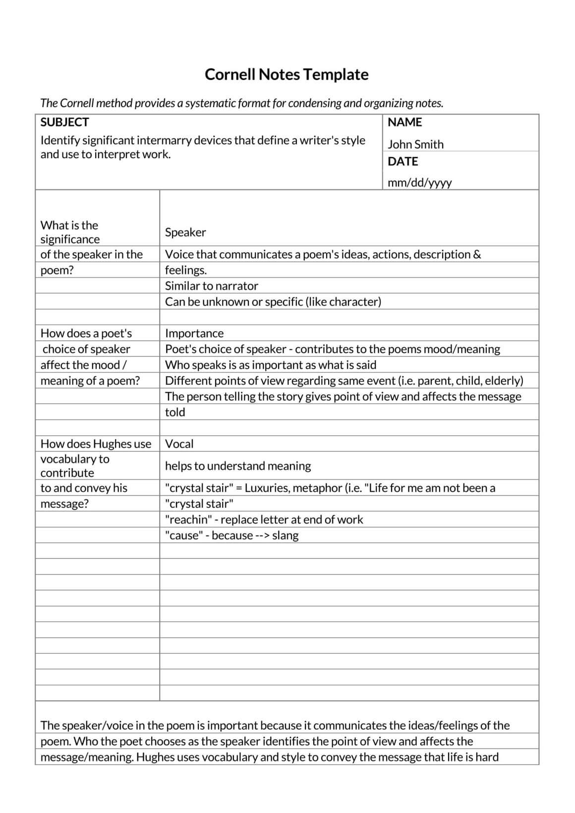 64 Free Cornell Note Templates (Note Taking Explained)