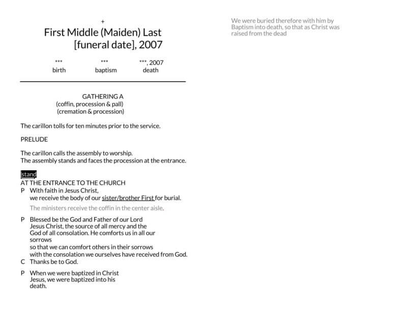 40 Free Funeral Program Templates (Editable) | Word, PDF
