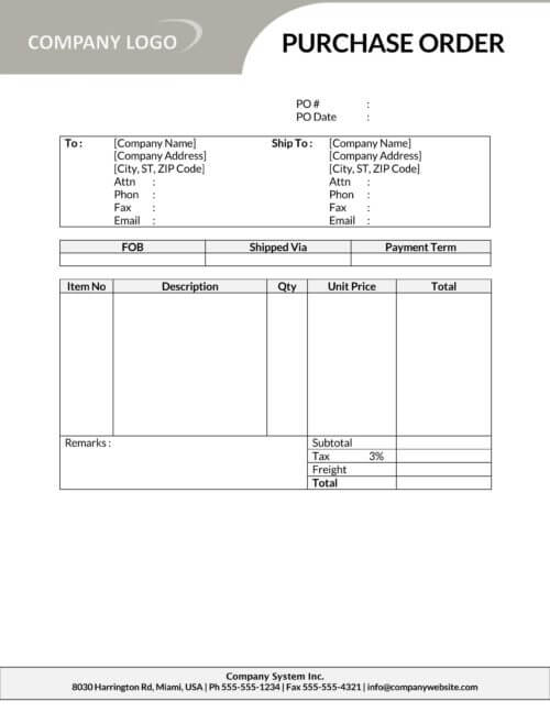 60 Free Purchase Order (PO) Templates (Word | Excel)