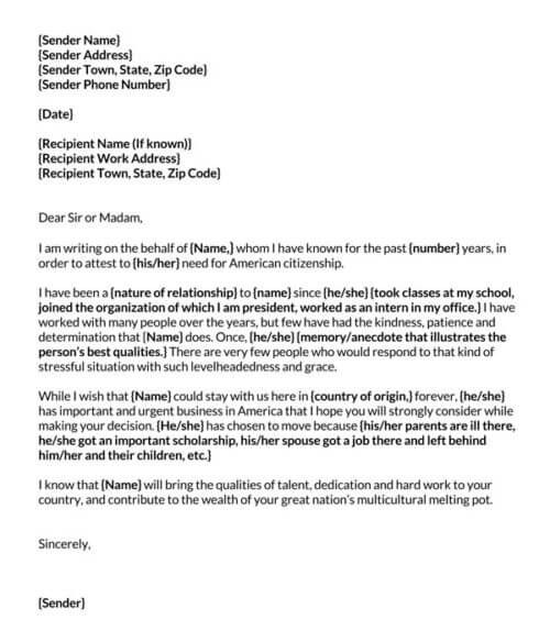 Good Moral Character Letter for Immigration (30 Best Samples)