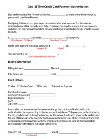 Free Credit Card (ACH) Authorization Forms (Word | PDF)