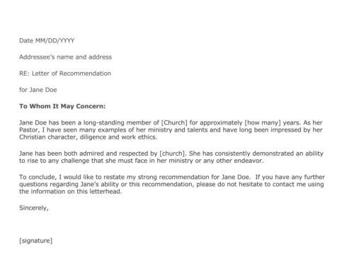 50 Free Letter of Recommendation Templates (Word | PDF)