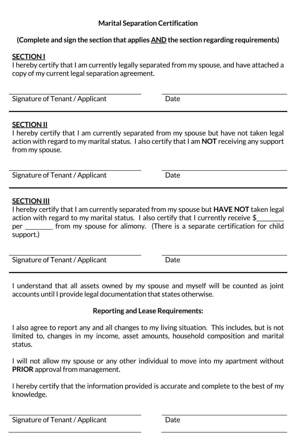 38+ Free Separation Agreement Templates (Word - PDF)