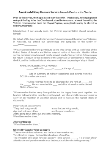 40 Free Funeral Program Templates (Editable) | Word, PDF