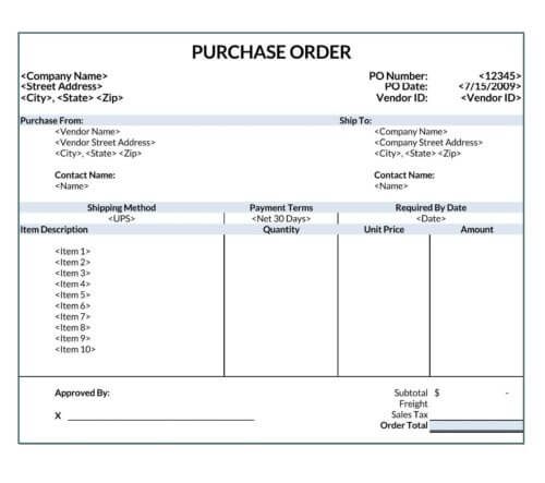 60 Free Purchase Order (PO) Templates (Word | Excel)