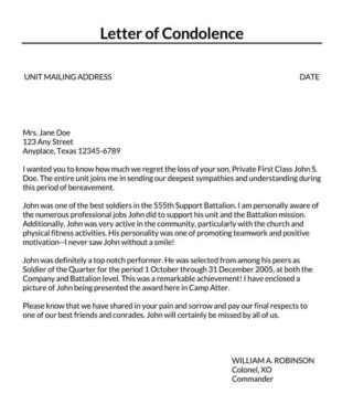 40 Condolence & Sympathy Letter Samples