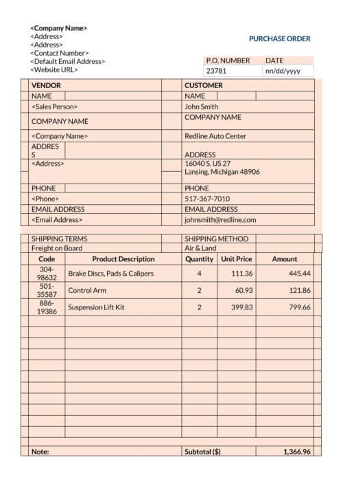 60 Free Purchase Order (PO) Templates (Word | Excel)