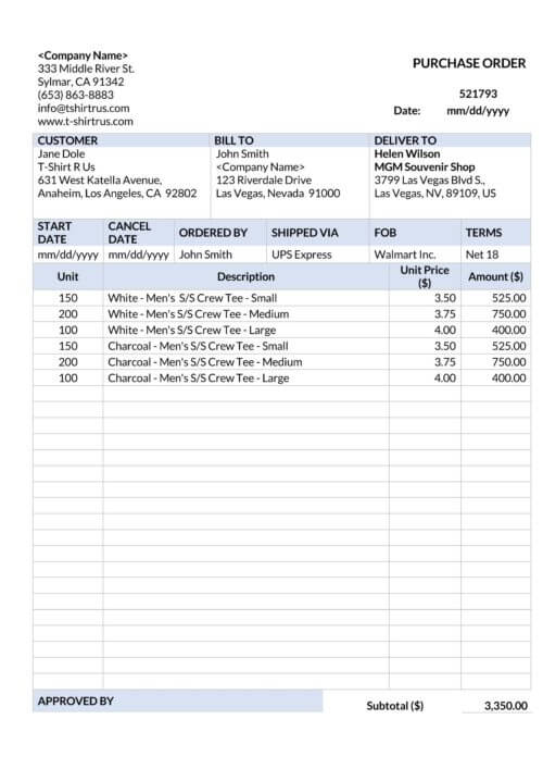 60 Free Purchase Order (PO) Templates (Word | Excel)