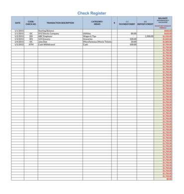 Free Checkbook Register Templates (How to Balance)