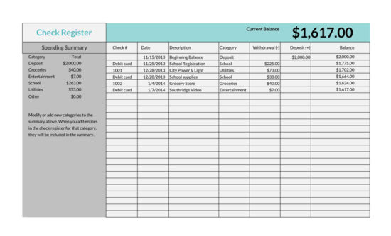 How to Balance a Checkbook Register (Free Templates)