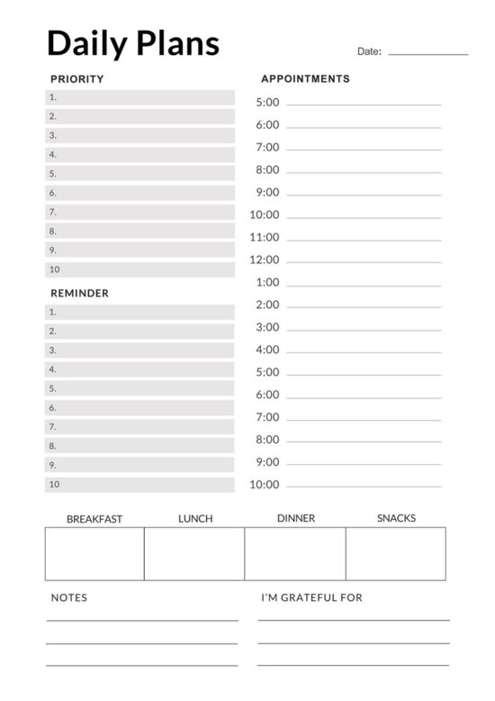 36+ Best Daily Planner Templates (Word | Excel) - Printable