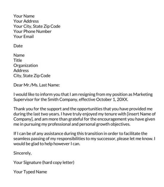 50+ FREE Resignation Letter Templates (Expert Examples)