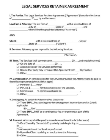 Retainer Agreement Templates (Samples) | Guide & Tips