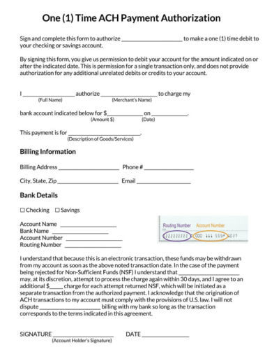 Free Credit Card (ACH) Authorization Forms (Word | PDF)