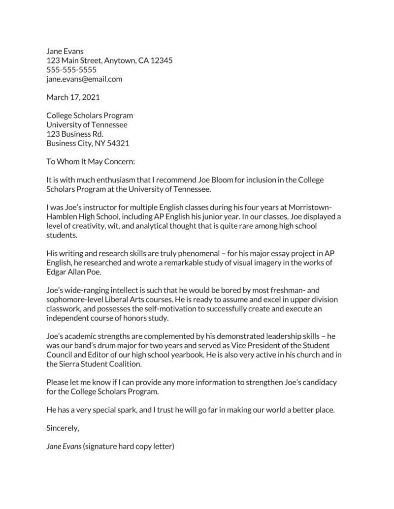 Reference Letters (25+ Sample Letters and Templates)